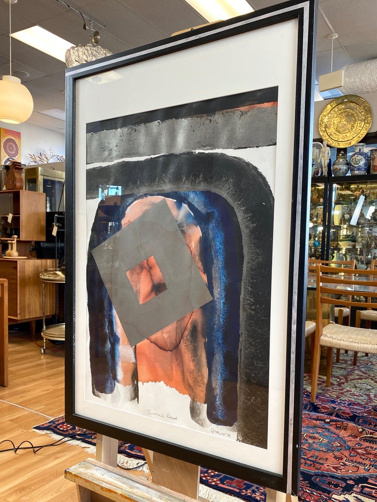 Marc Foster Grant “Tunnel Road”, Abstract Expressionist Mixed-Media ...