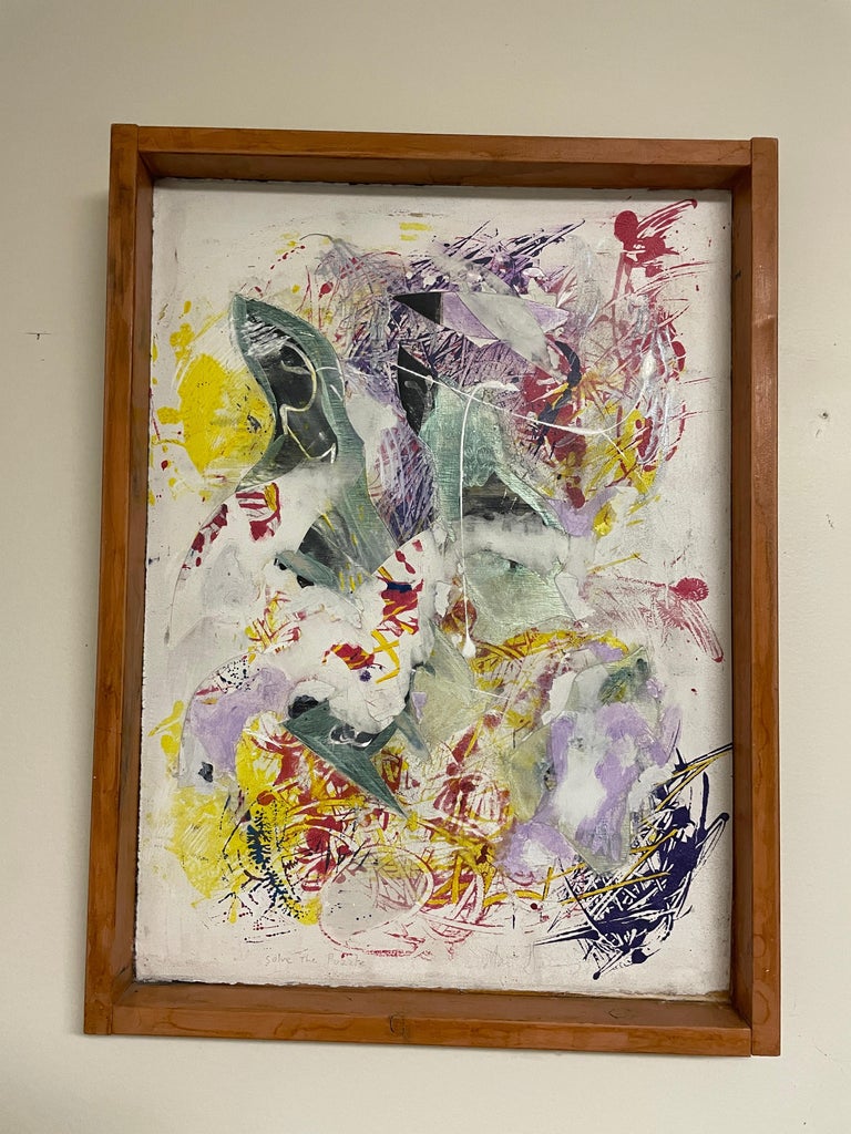 Marc Garrison - Paper Art, Original Colorful Abstract Framed Work on ...