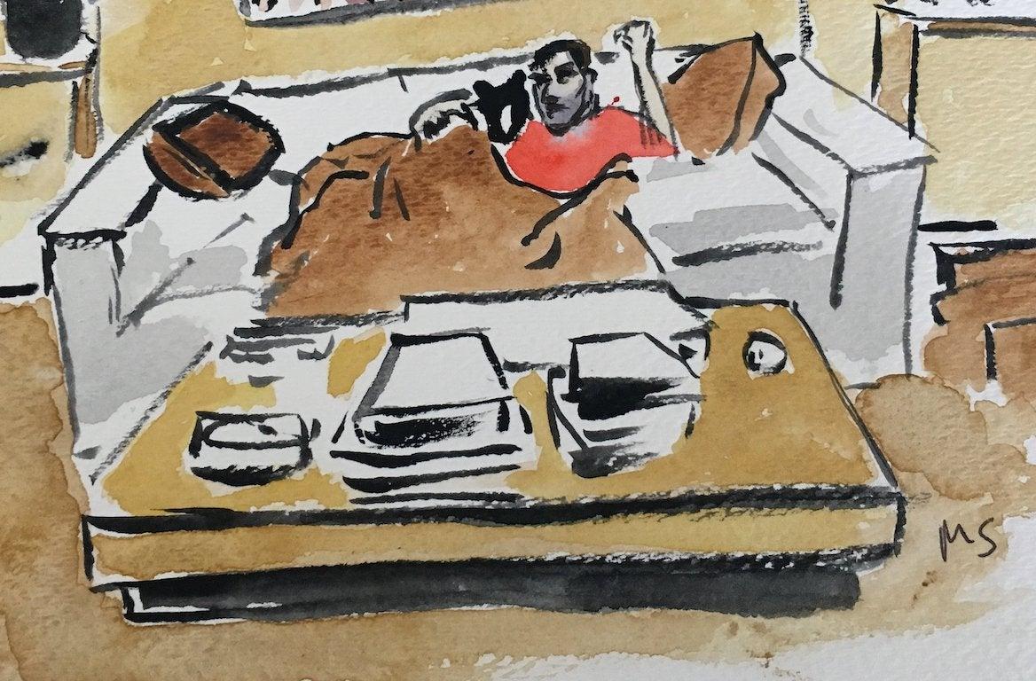 Marc Jacobs at Home. Watercolor fashion illustration Portrait on ...