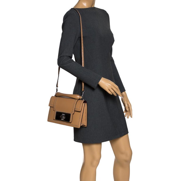 Marc Jacobs Beige Studded Leather Small Mischief Shoulder Bag at 1stDibs