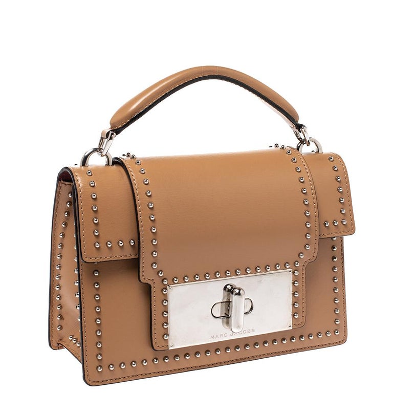 Marc Jacobs Beige Studded Leather Small Mischief Shoulder Bag at 1stDibs