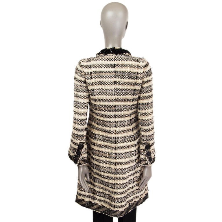 MARC JACOBS beige wool SEQUIN EMBELLISHED TWEED Coat Jacket 2 XXS at ...