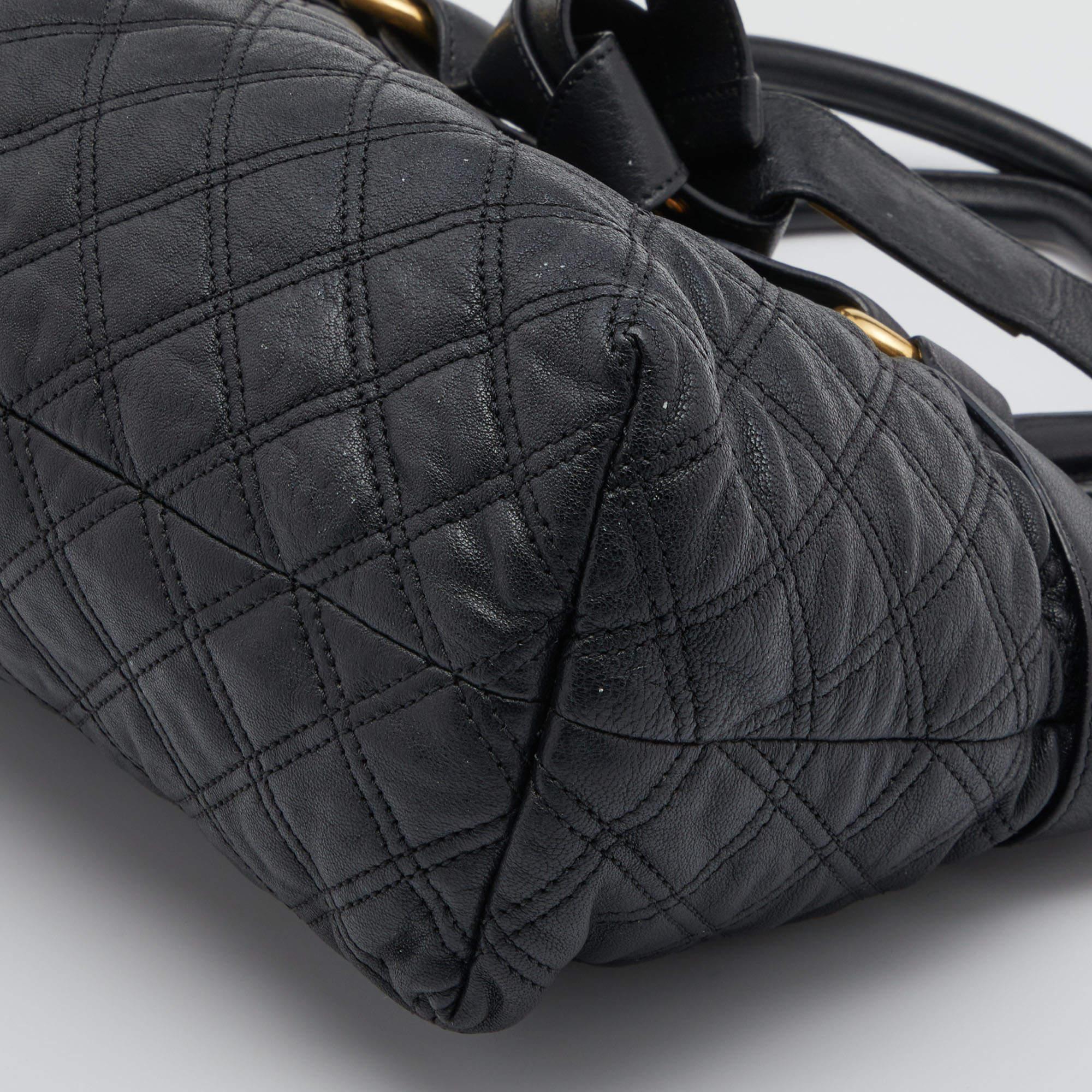 Marc Jacobs Black Leather Kari Satchel For Sale at 1stDibs