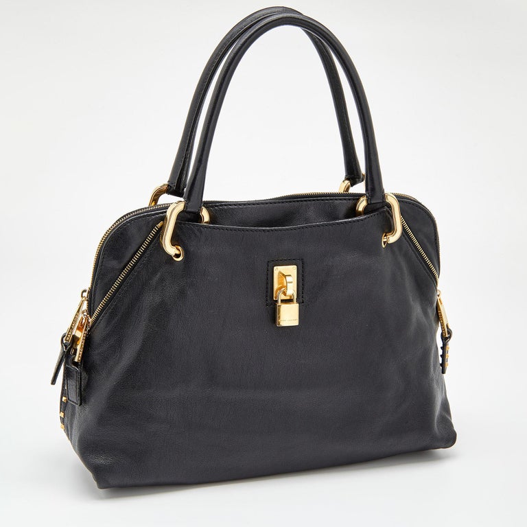 Marc Jacobs Black Leather Paradise Rio Satchel For Sale at 1stDibs