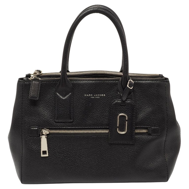 Marc Jacobs Black Leather Top Zip Tote at 1stDibs