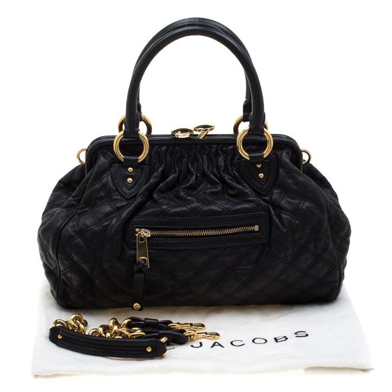 Marc Jacobs Black Quilted Leather Stam Shoulder Bag at 1stDibs