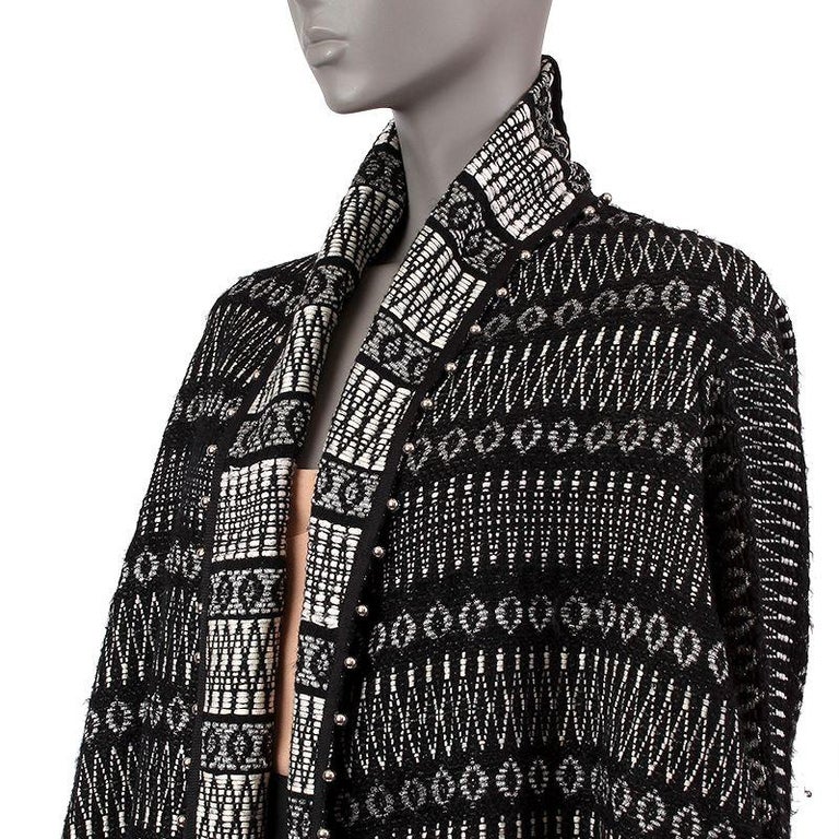 MARC JACOBS black and silver cotton blend OPEN Jacket 4 XS For Sale at ...