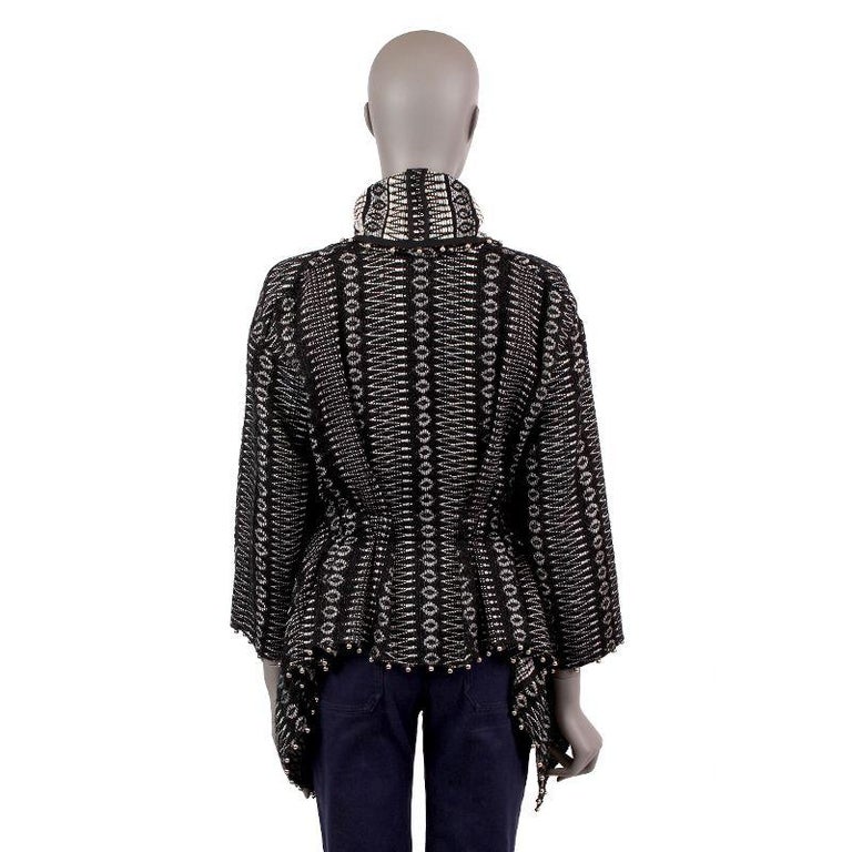 MARC JACOBS black and silver cotton blend OPEN Jacket 4 XS For Sale at ...