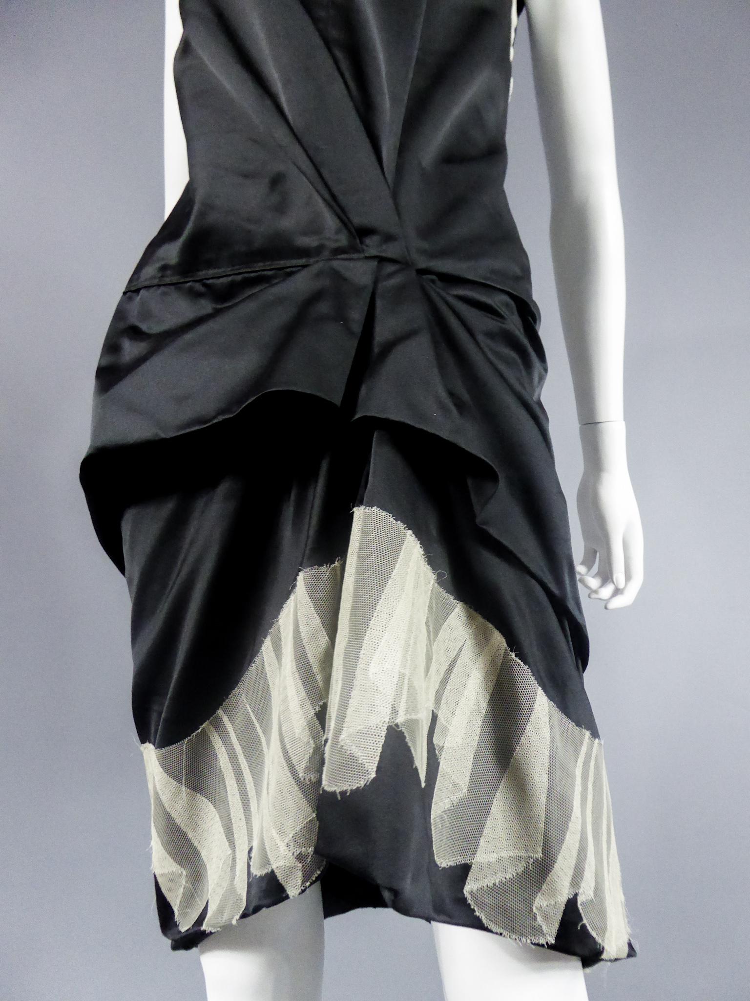 Marc Jacobs Black Waxed Satin Dress Circa 2000 For Sale At 1stdibs
