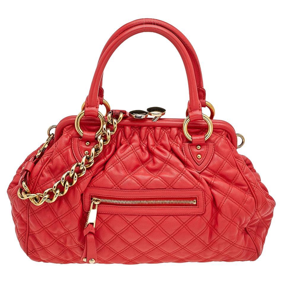 Marc Jacobs Red Leather Stam Satchel at 1stDibs