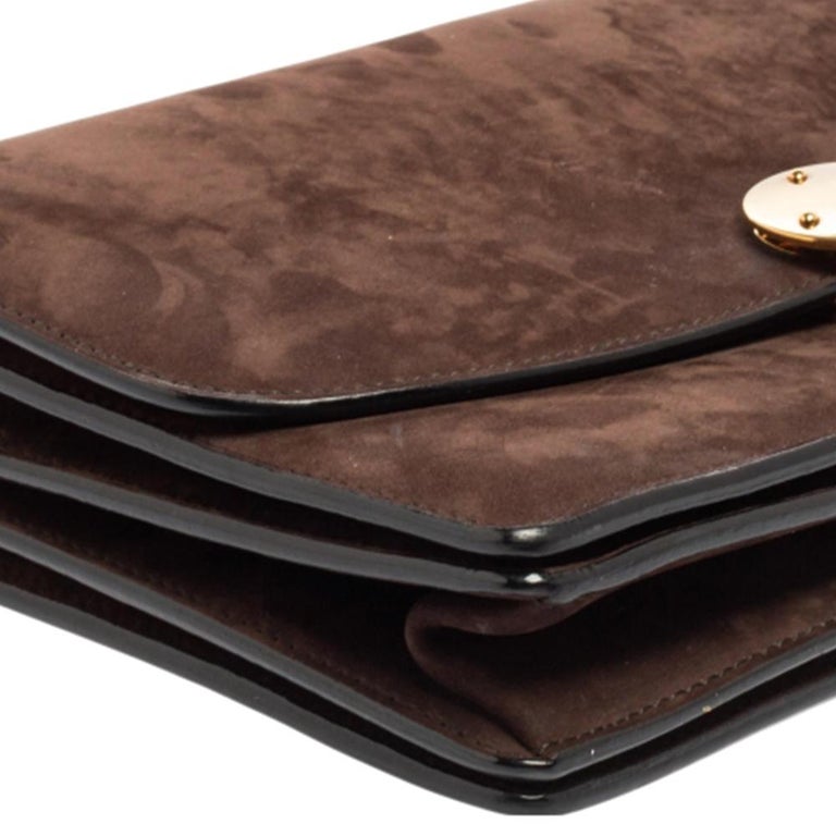 Marc Jacobs Brown Suede Trouble Shoulder Bag at 1stDibs