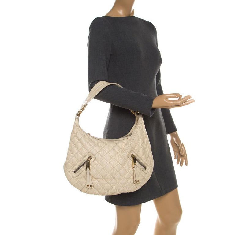 Marc Jacobs Cream Quilted Leather Banana Hobo Bag For Sale at 1stDibs ...