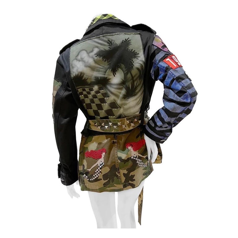 Marc Jacobs Embellished Camo Denim Jacket Resort2017 For Sale at ...