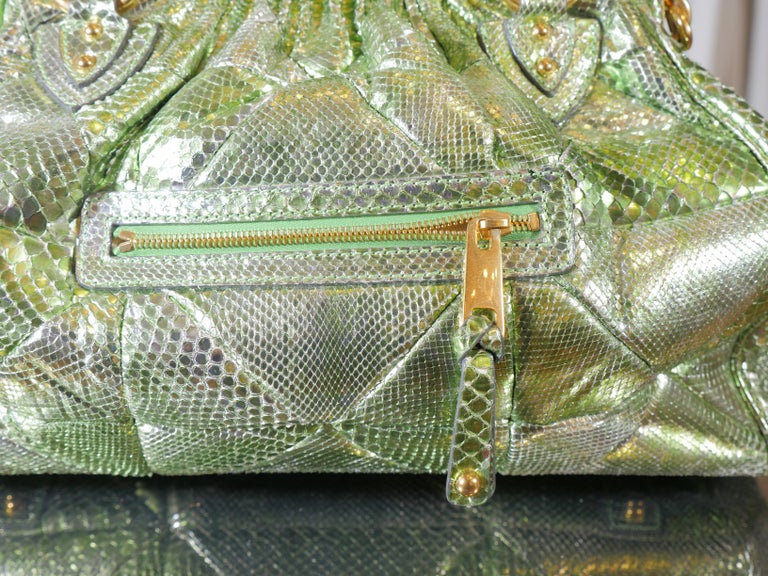 Marc Jacobs Limited Edition Green Snakeskin Stam Bag at 1stDibs | marc ...