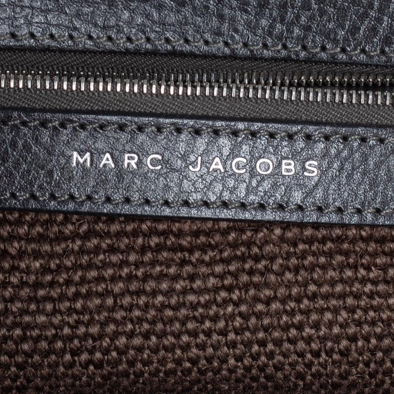 Marc Jacobs Metallic Grey Leather Stam Satchel For Sale at 1stDibs