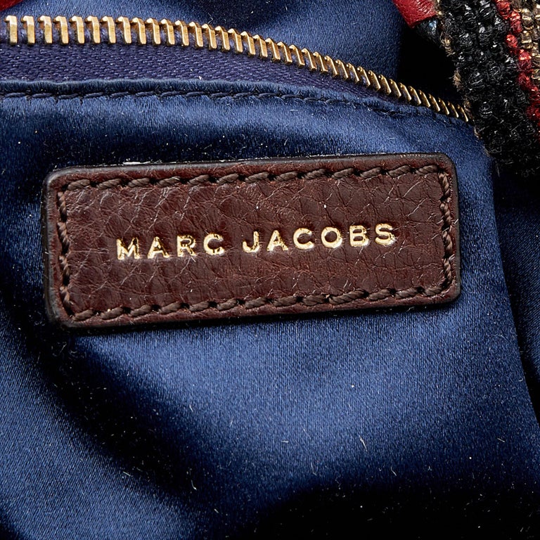 Marc Jacobs Red/Brown Leather Memphis Drawstring Tote For Sale at 1stDibs