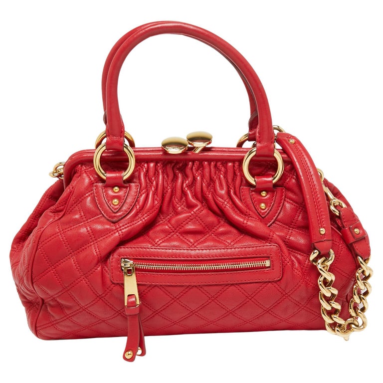 Marc Jacobs Red Leather Stam Satchel at 1stDibs
