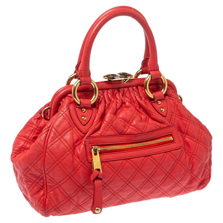 Marc Jacobs Red Quilted Leather Stam Shoulder Bag at 1stDibs