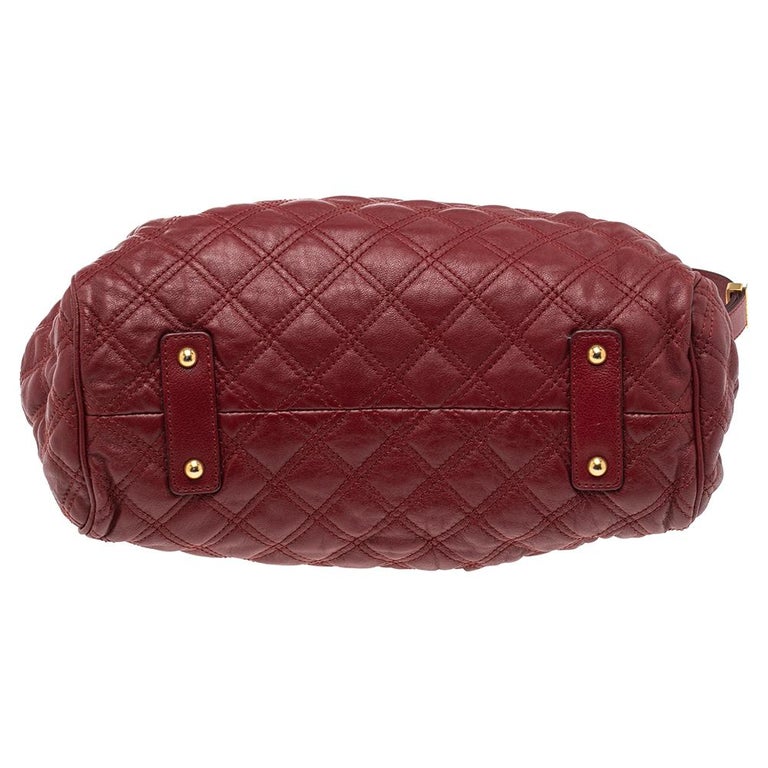 Marc Jacobs Red Quilted Leather Stam Shoulder Bag For Sale at 1stDibs