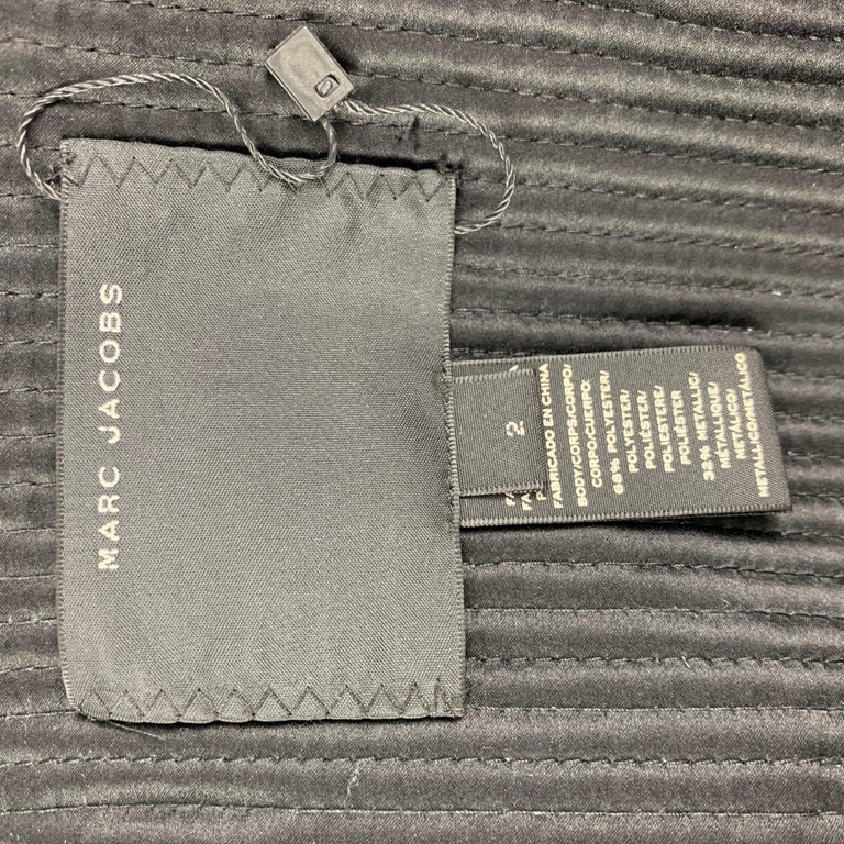 MARC JACOBS Size 2 Black Silver Burgundy Jacquard Jacket For Sale at ...