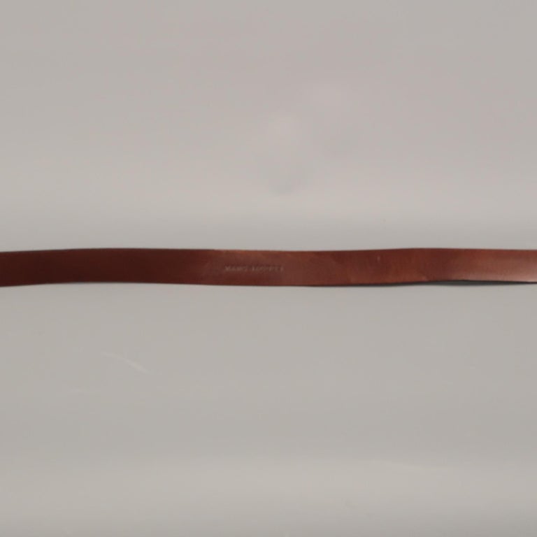 MARC JACOBS Size 36 Forest Green Leather Belt at 1stDibs