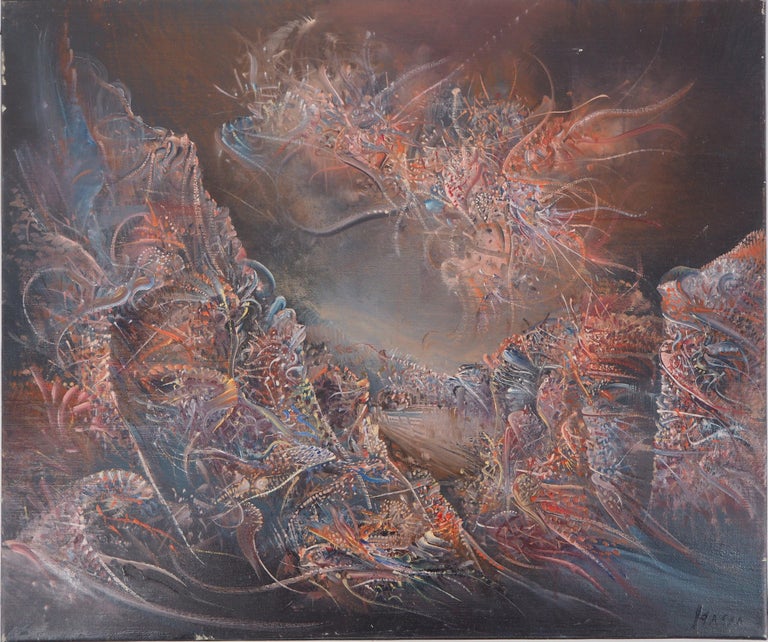 Marc Janson - Surrealist Landscape - Original Oil on Canvas, Handsigned ...