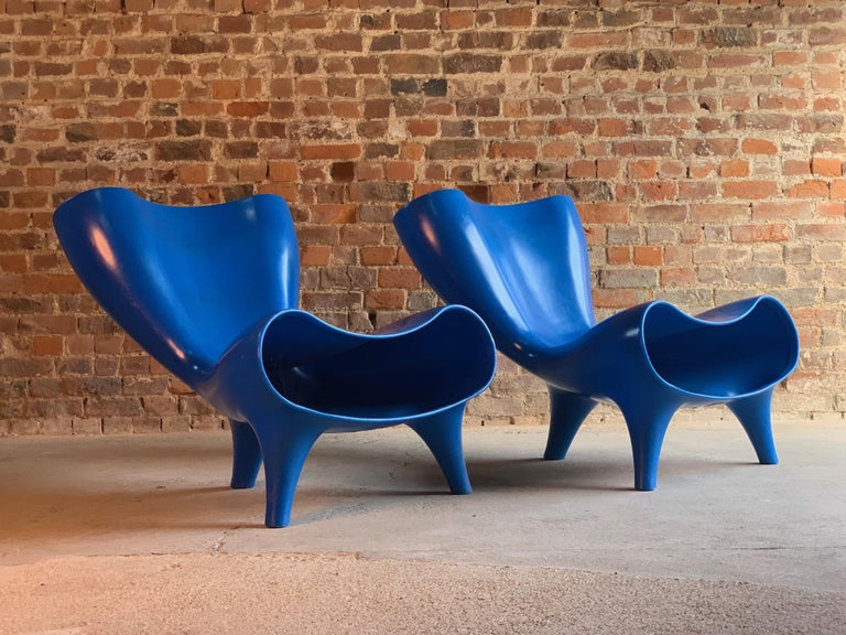 Marc Newson Electric Blue Orgone Chair, circa 1993 at 1stDibs