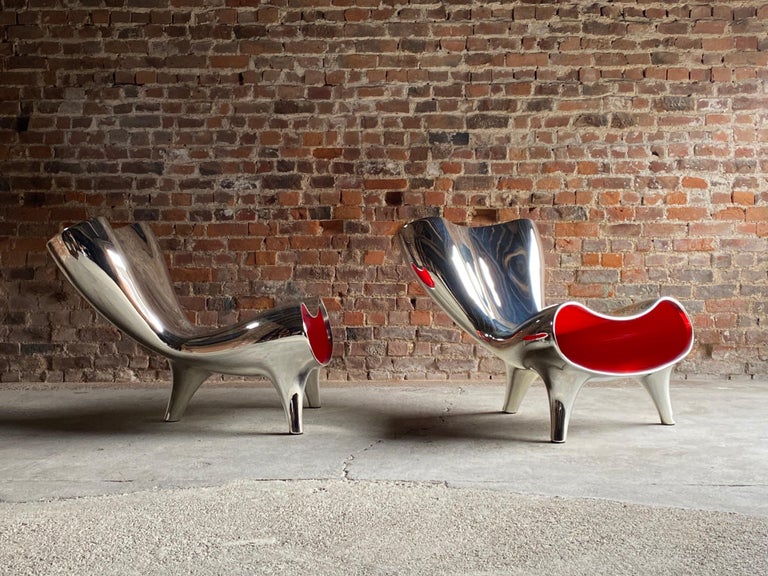 Marc Newson Lockheed Design Orgone Chairs Matching, Pair, circa 1993 at ...