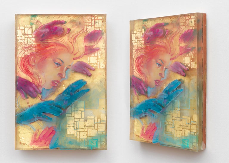 Marc Scheff - Whelming Over, Mixed media layered resin painting For ...