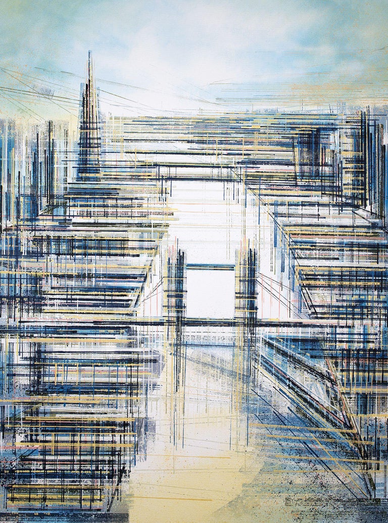 Marc Todd - London Skyline In Morning Light, Painting, Acrylic on ...