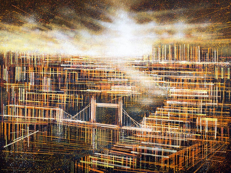 Marc Todd - London Skyline Under a Warm Sunset, Bright Lights London ...