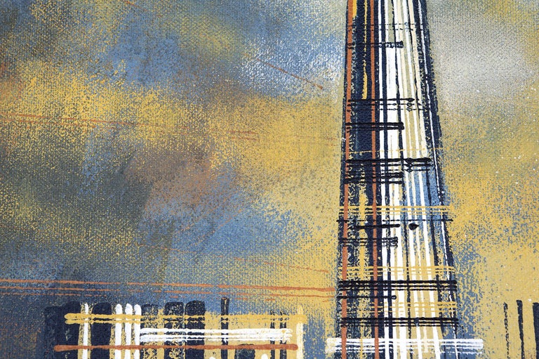 Marc Todd - London Skyline Under An Autumn Sunset, Painting, Acrylic on ...