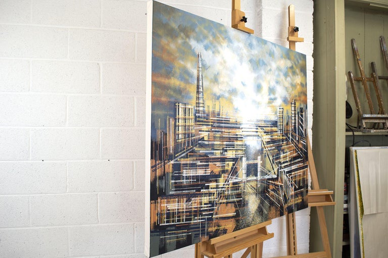 Marc Todd - London Skyline Under An Autumn Sunset, Painting, Acrylic on ...
