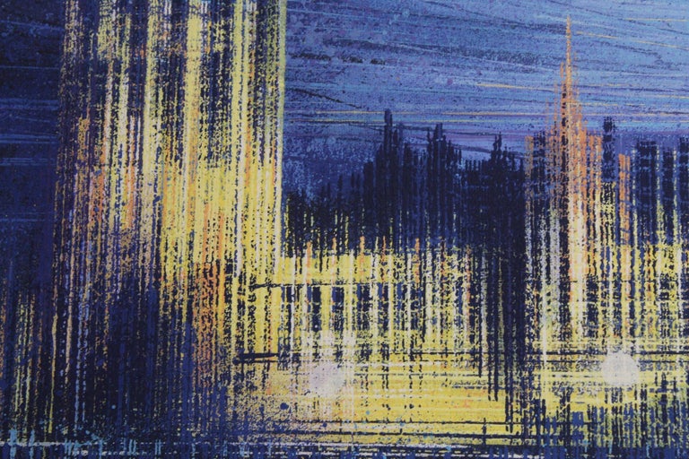 Marc Todd - Marc Todd, London Dusk, Original cityscape painting For ...