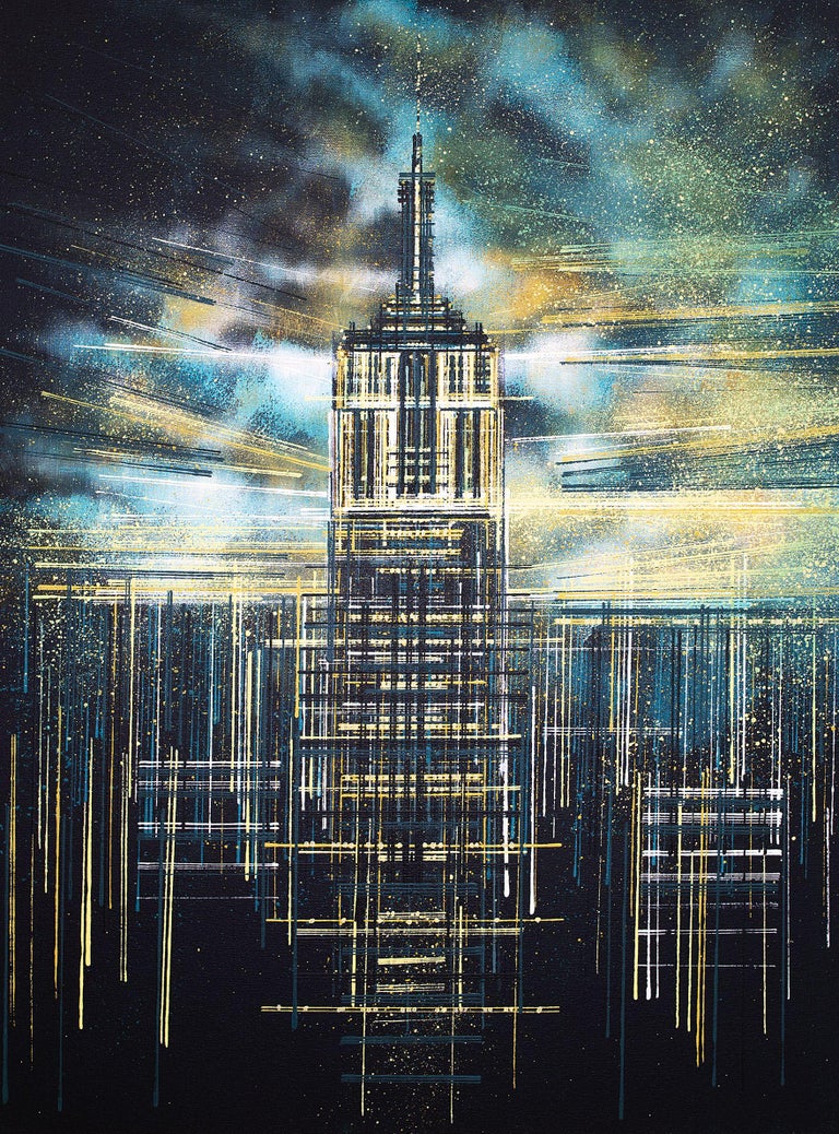 Marc Todd - New York - The Empire State Building, Painting, Acrylic on ...