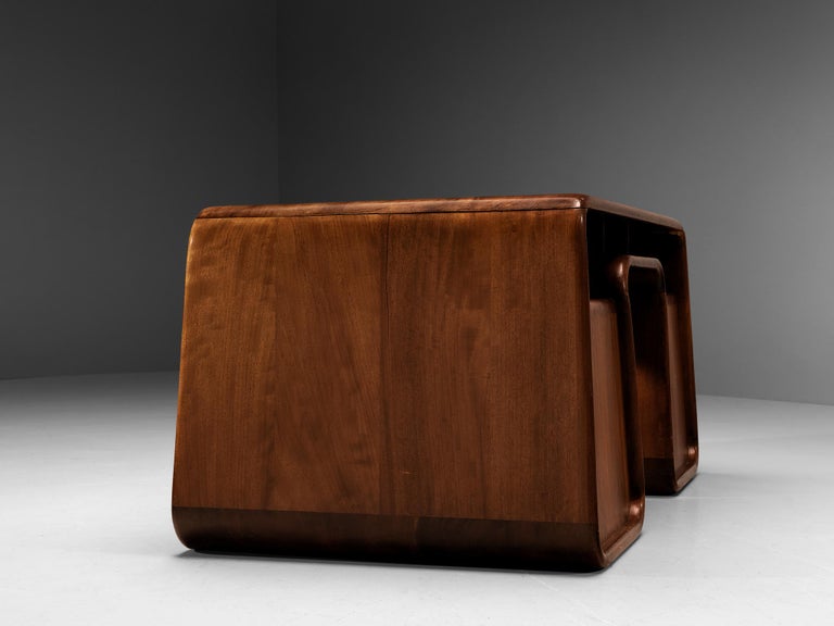 Marc van Rampelberg Freestanding Desk in Solid Iroko For Sale at 1stDibs