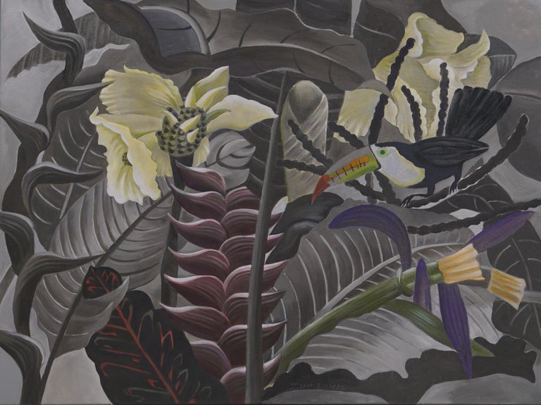 Marc Zimmerman - Jungle with Toucan - Animal Painting - Contemporary ...