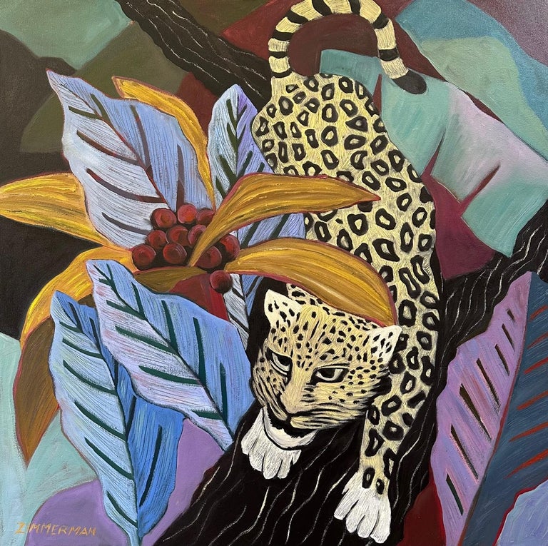 Marc Zimmerman - On The Prowl - Peinture de léopard - Art animalier ...