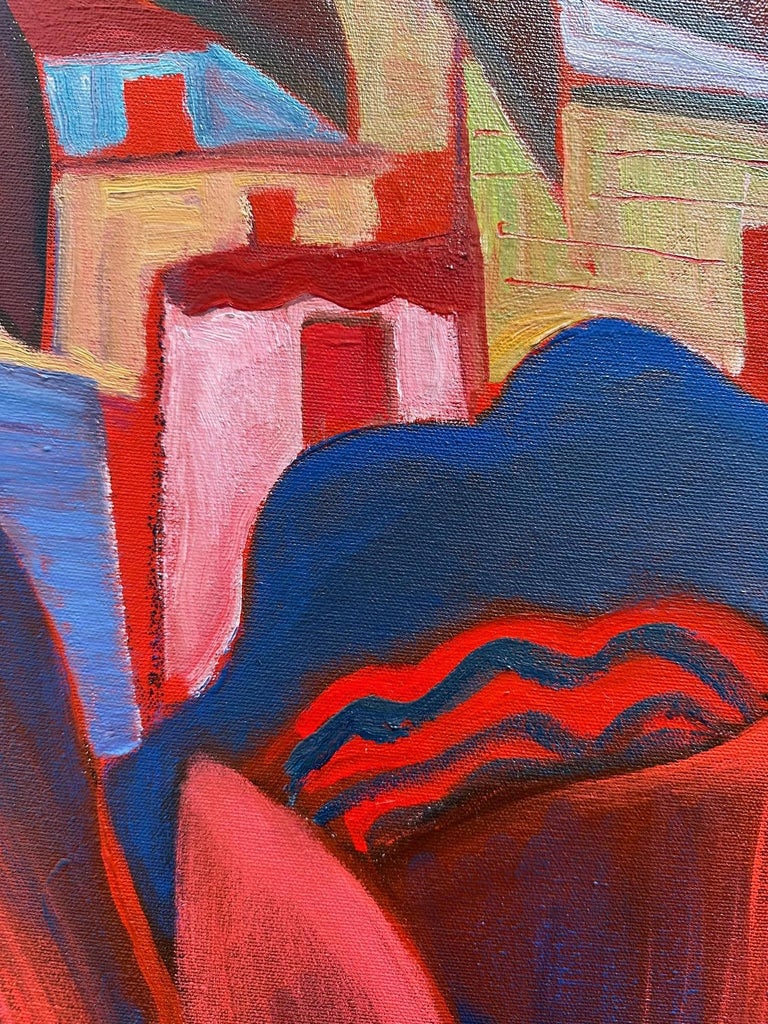 Marc Zimmerman - Pueblo Rojo - Landscape Red Painting by Marc Zimmerman ...