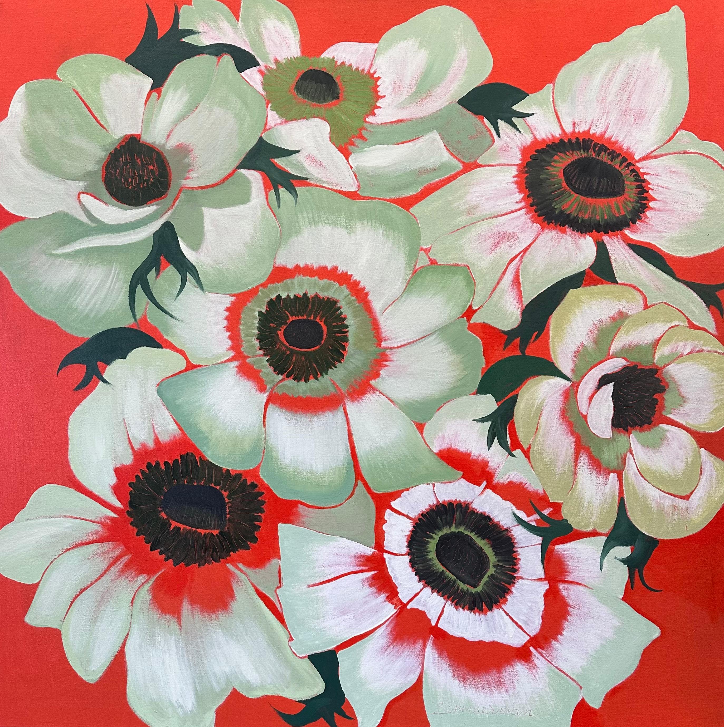 Marc Zimmerman - Voluptuous Rhythm - Large Floral Painting - Marc ...