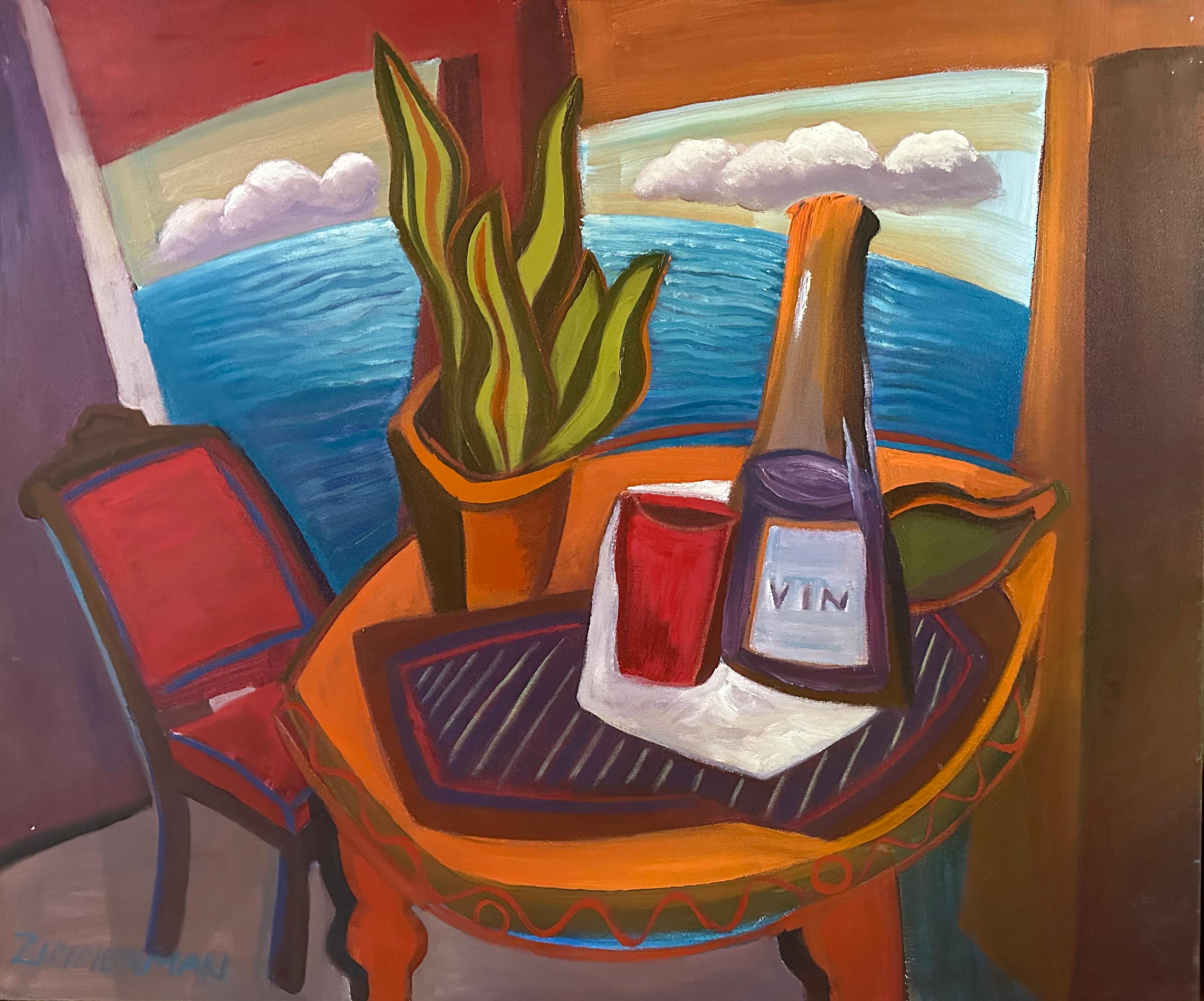 Marc Zimmerman - Stillife On A Round Planet - Still-Life Painting By ...