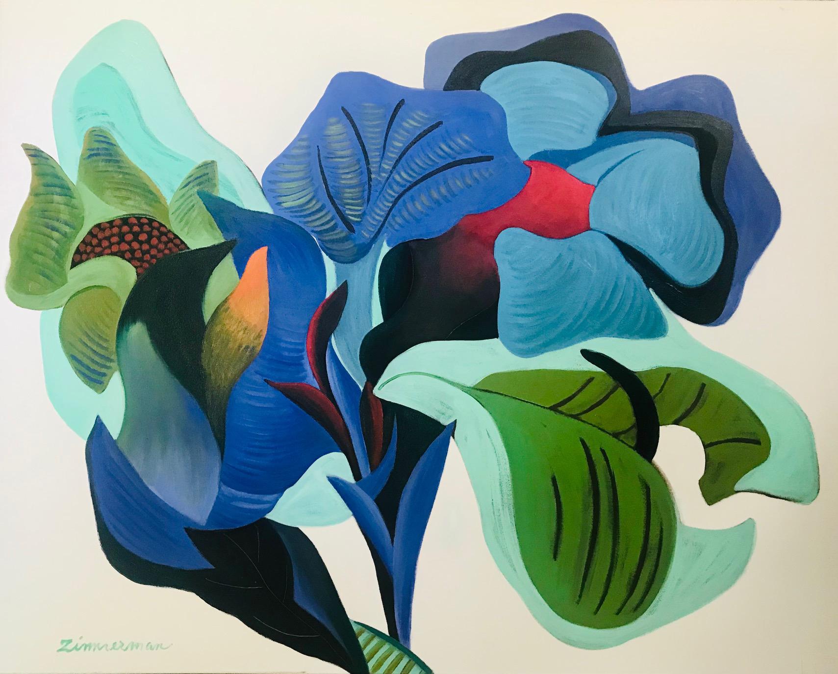 Marc Zimmerman - Symbiotic Growth - Floral Abstract Painting By Marc ...
