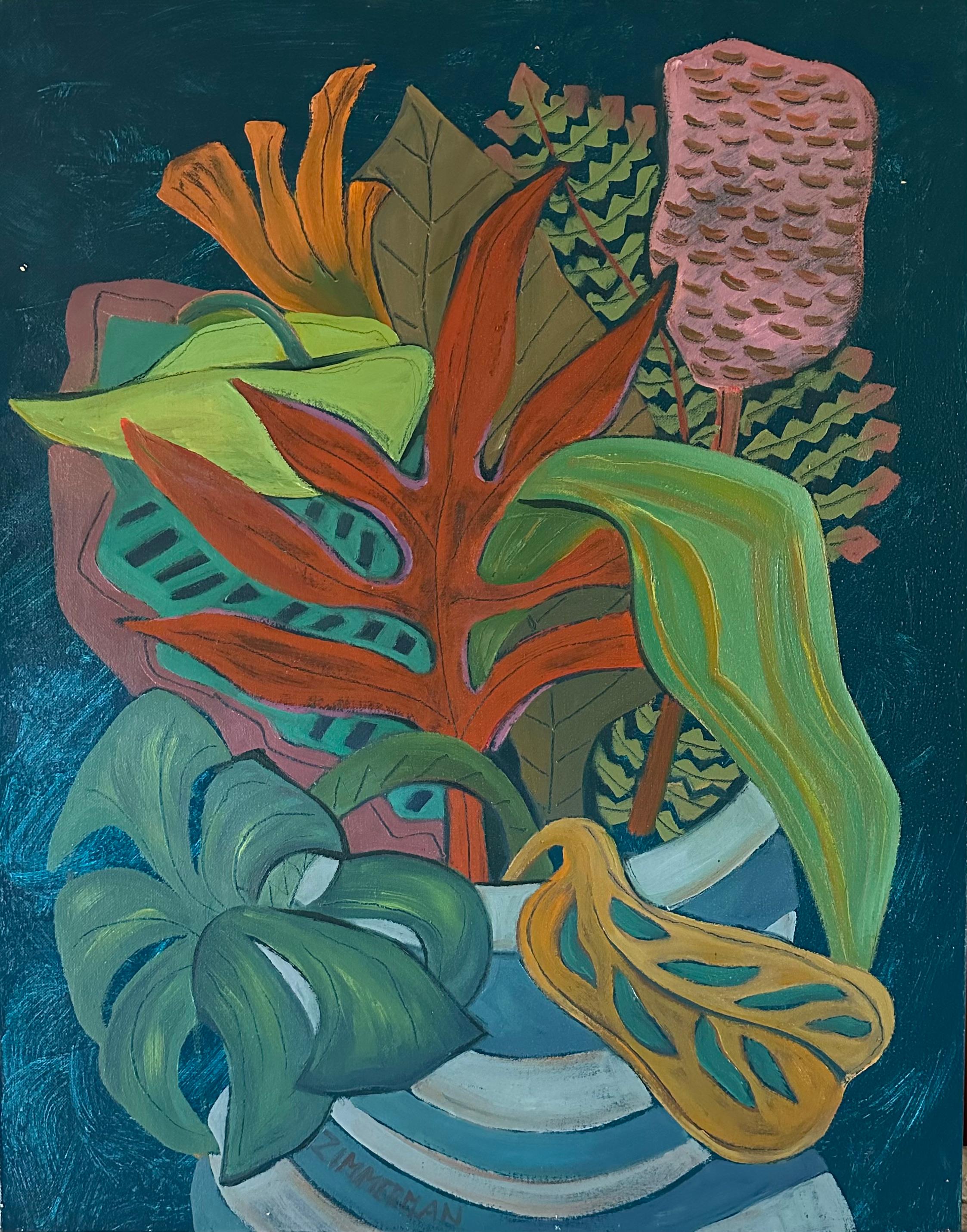 Marc Zimmerman - The Red Leaf - Abstract Painting - Modern Art By Marc ...