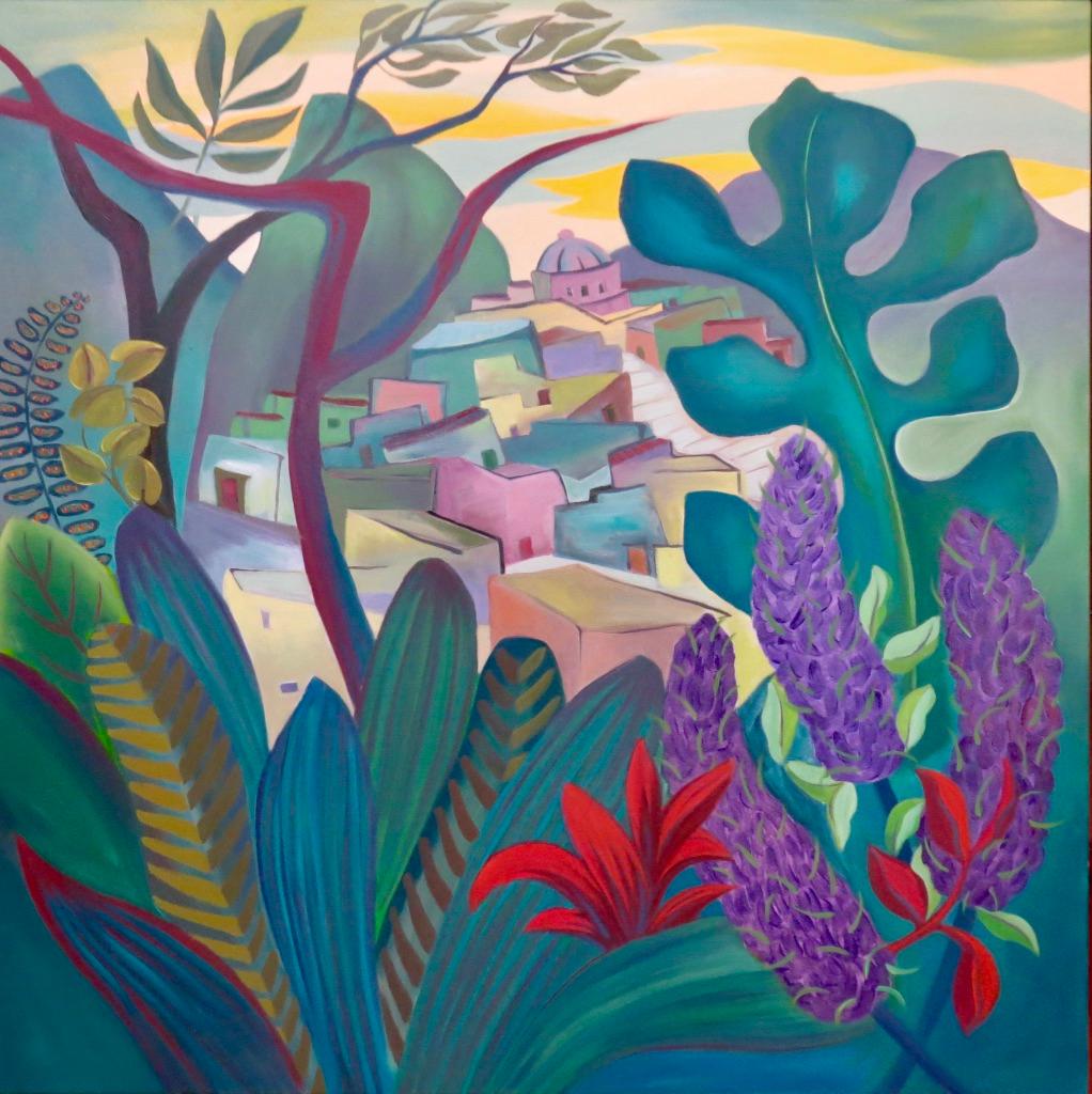 Marc Zimmerman - Antherium on the Sea - Abstract Painting - Oil On ...