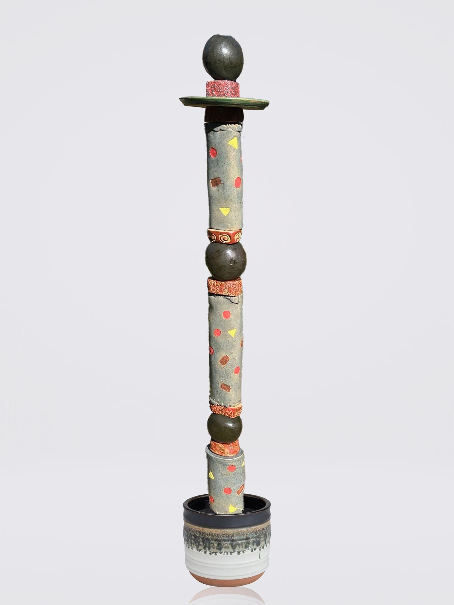 Marc Zimmerman - Pastel Totem - Glazed Ceramic Sculpture For Outdoor ...