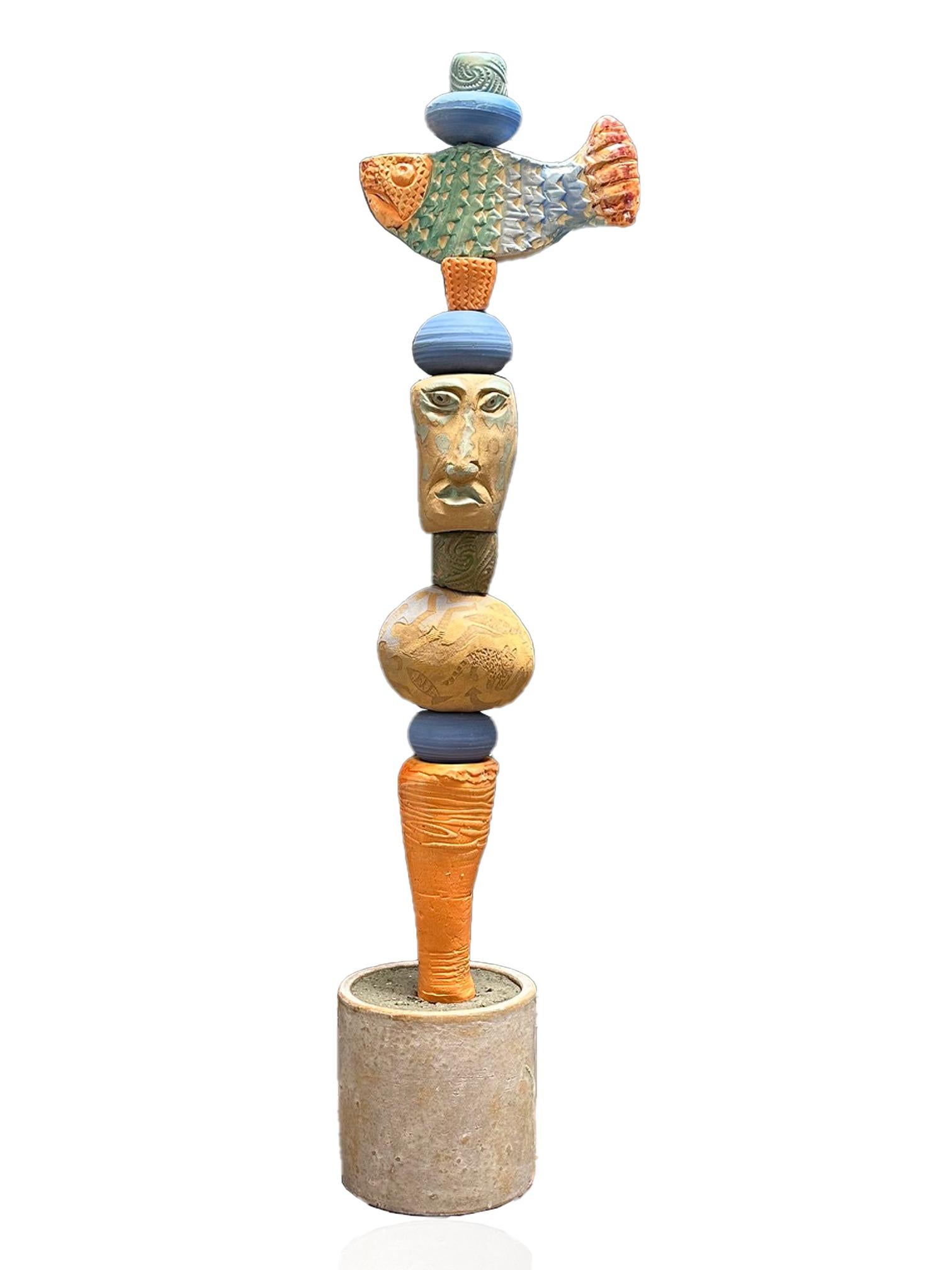 Marc Zimmerman - Ceramic Totem Sculpture For Indoor or Outdoor Garden ...