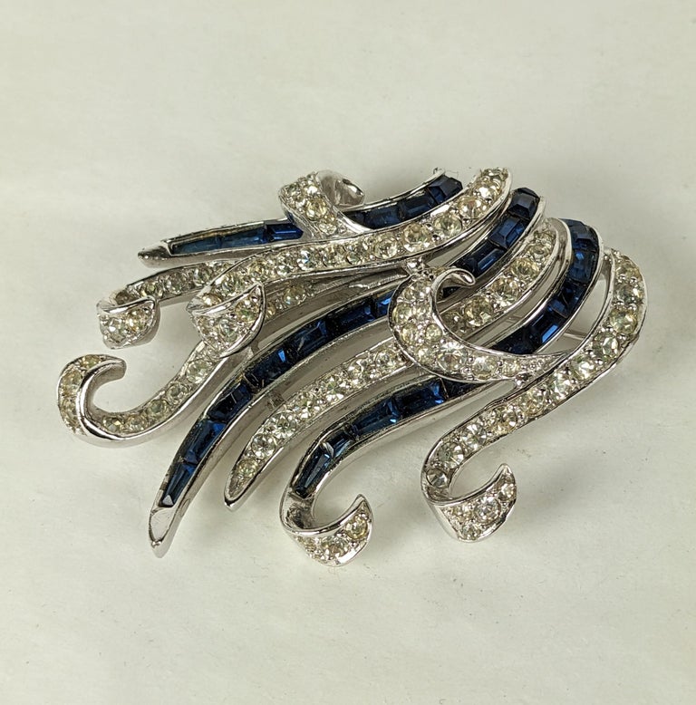 Marcel Boucher Baguette Swirl Brooch For Sale at 1stDibs