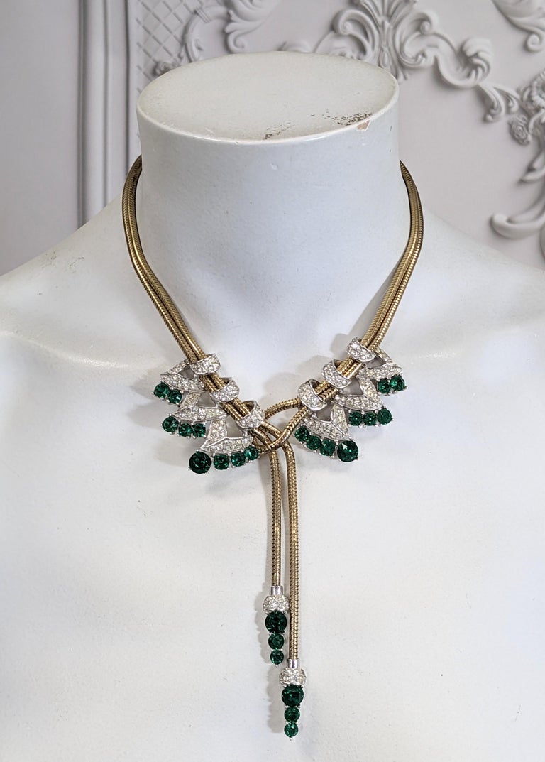 Marcel Boucher Retro Emerald Paste Parure For Sale at 1stDibs