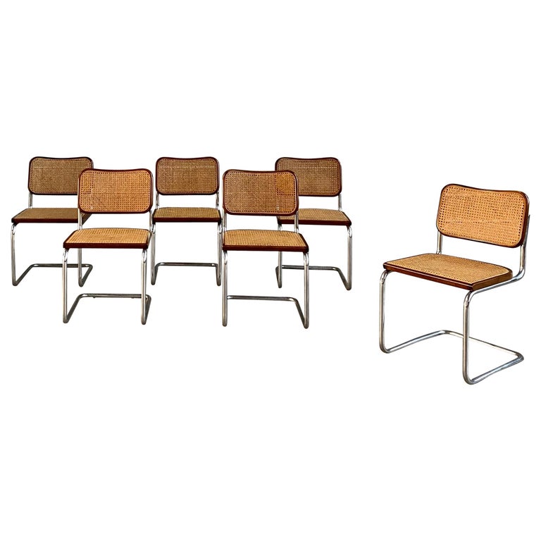 Marcel Breuer B32 "Cesca" Dining Chairs for Knoll, 1972, Set of 6 at ...