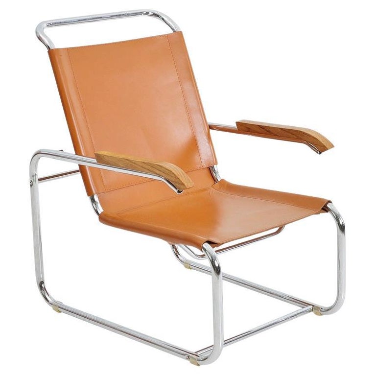 Marcel Breuer Bauhaus Cantilever Lounge Chair Model B35, 1970s at 1stDibs